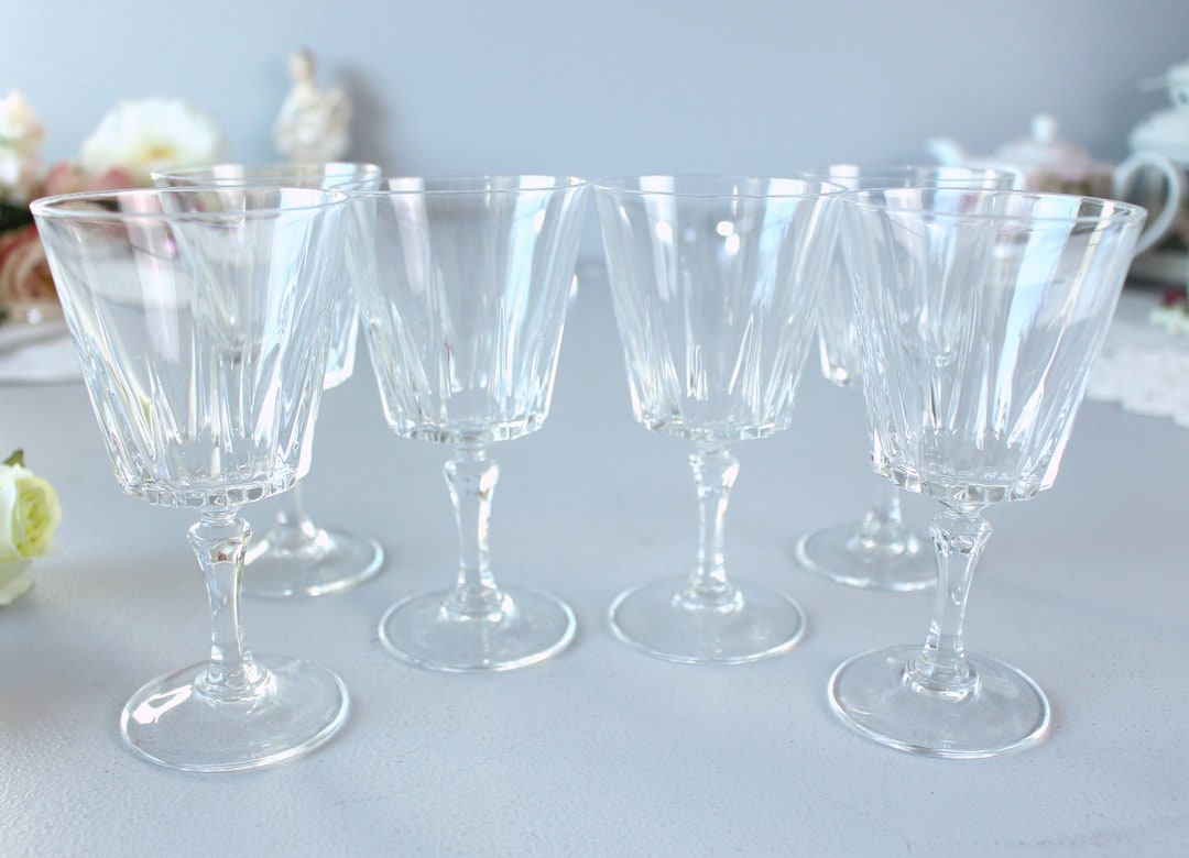 Vintage RCR Italy Crystal Stem Glasses, Set of 6 - Etsy