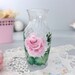 Vintage Hand Painted Vase Glass Vase Pink Roses Small - Etsy