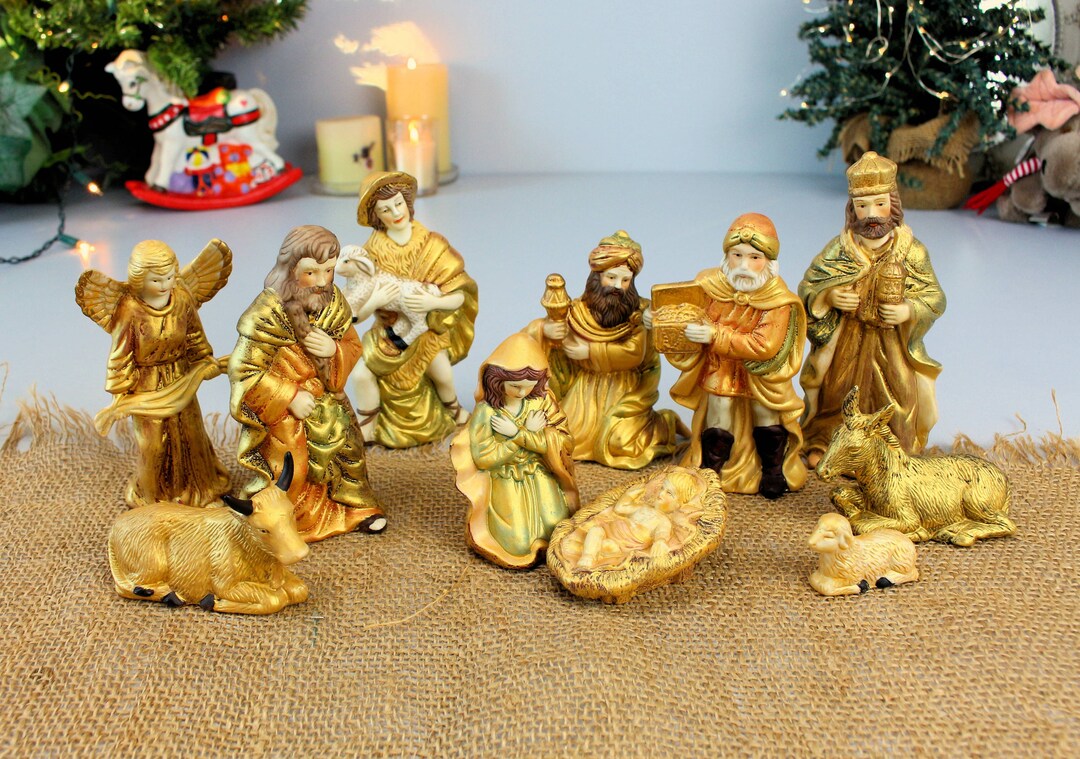 Nativity 11pc Set, Birth of Jesus Christ, Christmas, Religious, Ceramic ...