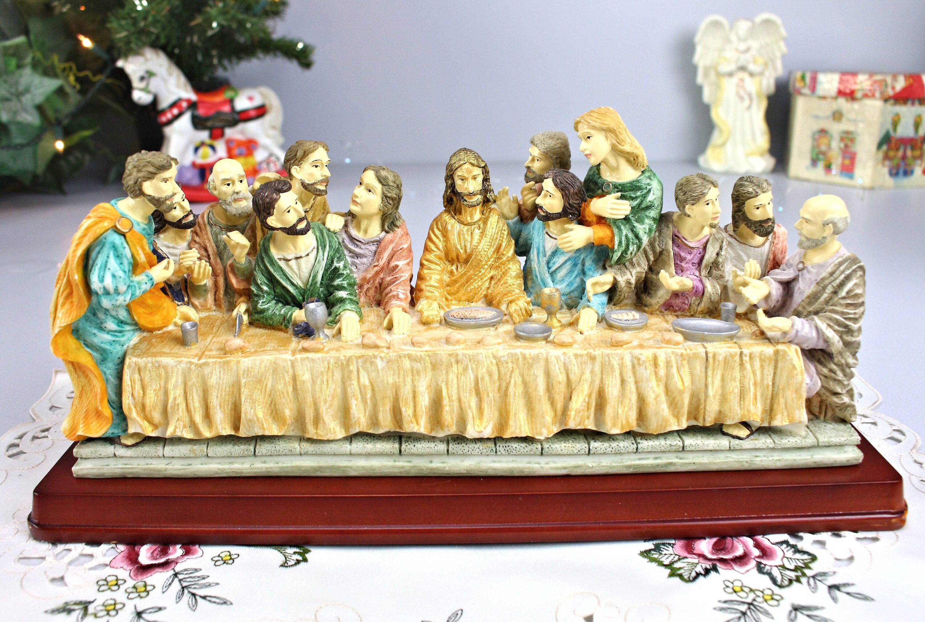 The Last Supper Handmade Lord's Supper Resin & Wood Holy - Etsy Canada