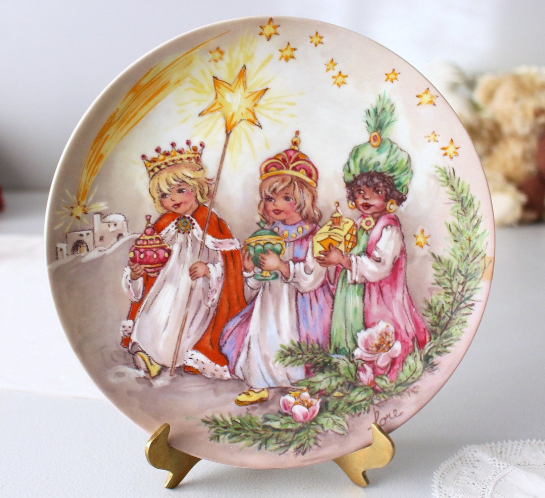 GOEBEL 'three Wee Kings' Plate: 1984 Germany, Kinderland, Box - Etsy