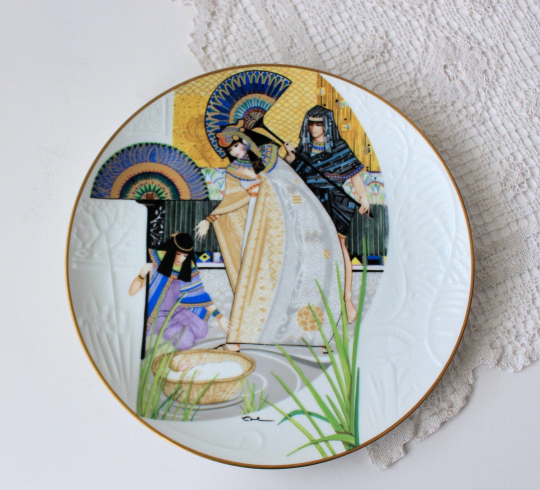 The Pharaoh's Daughter and Moses, Large Plate, Biblical Mothers Series ...