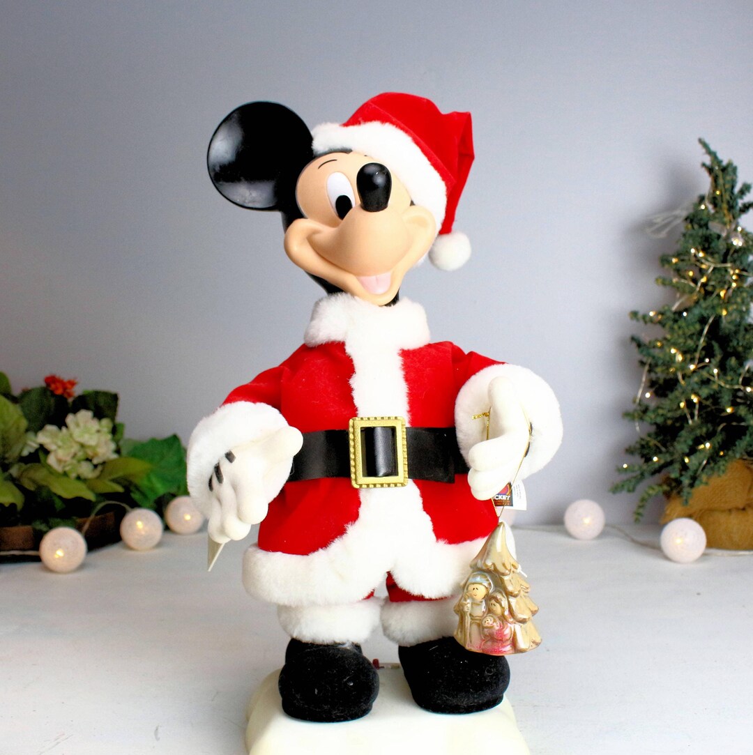 Vintage 1996 Disney Mickey Mouse Christmas Motion Figurine - Etsy
