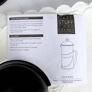 French Coffee Press, Black Maker for Filter Coffee, Stainless Steel ...