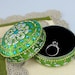 Proposal Box Wedding Ring Bearer Box Round Bright Green and - Etsy