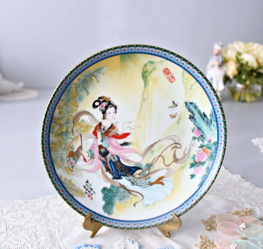 Chinese Plate, Hand Painted, Porcelain Plate, Imperial Jingdezhen Pao ...