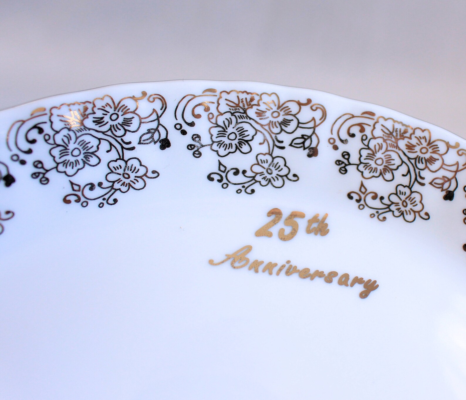 25th Anniversary Vintage Plate Porcelain Dish Cheese - Etsy