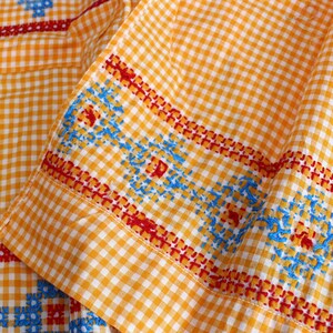 Vintage Apron, Hand Embroidered Half Apron, Small Cooking, Women Apron ...