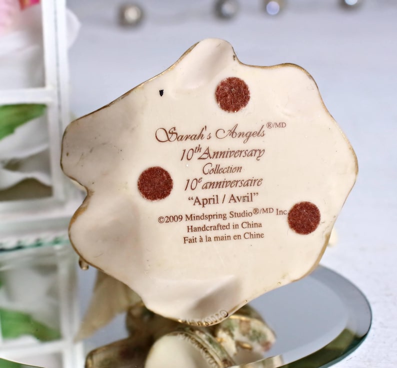 Sarah's Angels® Figurine: 10th Anniversary 'APRIL', Collectible Resin ...