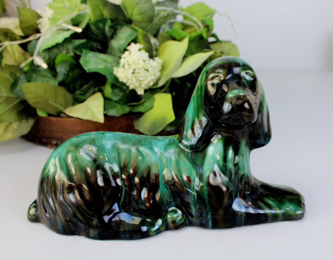 BLUE MOUNTAIN POTTERY Dog, Vintage Cocker Spaniel Figurine, Ceramic ...