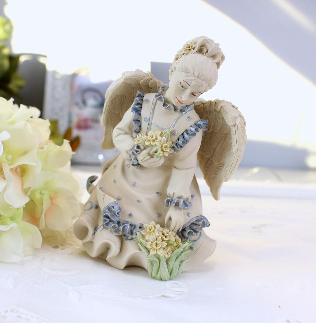 Sarah's Angels 'may' Figurine With Narcissus, Collectible Pastel ...