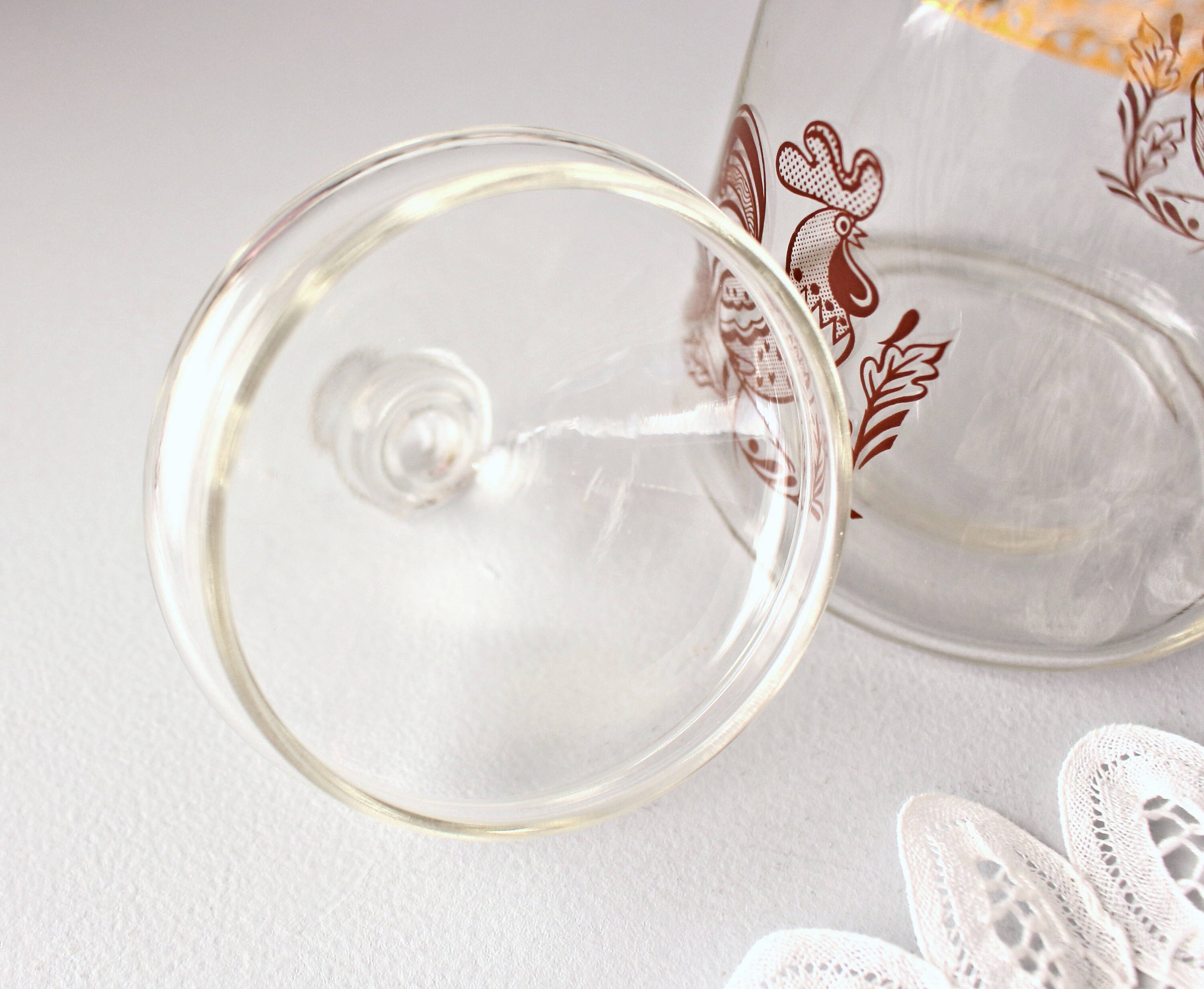 Jar with Roosters Sugar Glass Jar Vintage Sugar Container | Etsy