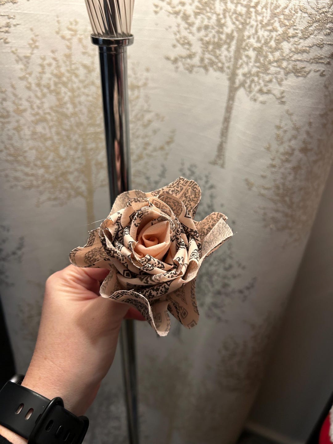 Personalised Fabric Artificial Roses | QR Code |wedding Anniversary ...