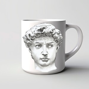 Michelangelo's David Digital Print for T-shirt, Tote Bag, Mug Print ...