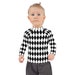 Black and White Harlequin Diamonds Toddler Youth Tween Teen Kids Long ...