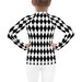 Black and White Harlequin Diamonds Toddler Youth Tween Teen Kids Long ...