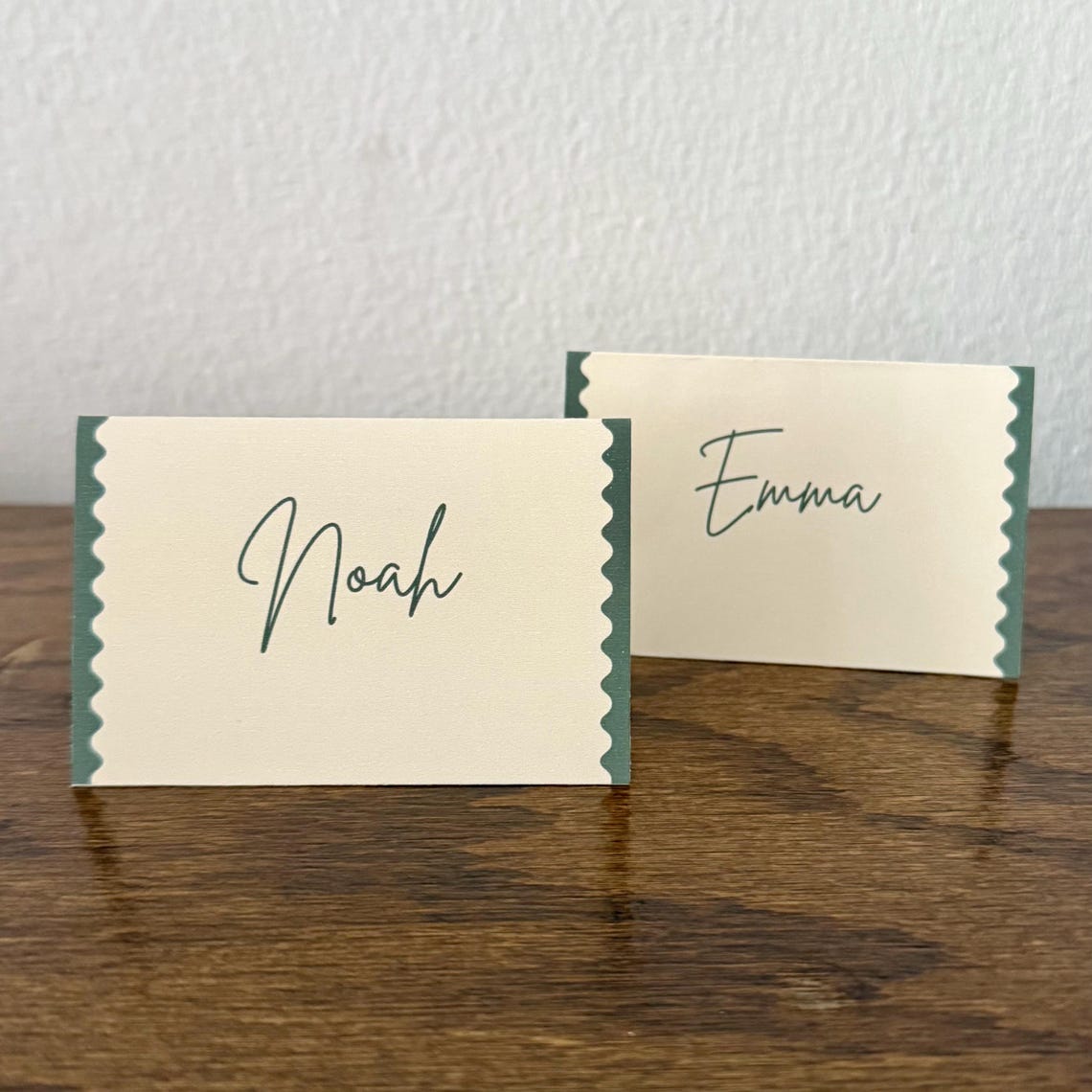 Scalloped Place Cards | Christmas Holiday Dinner | Wedding Table ...