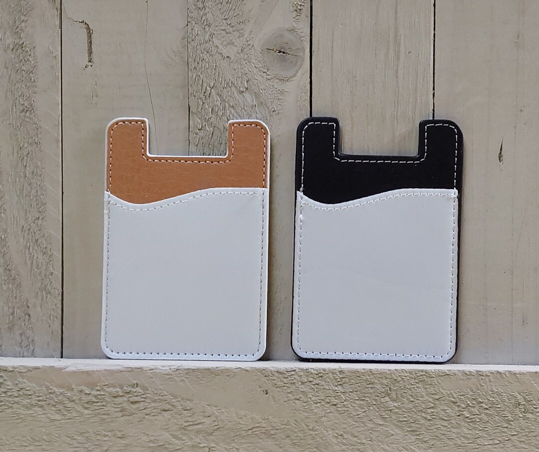 Sublimation Blank Phone Wallet Card Holder PU Leather Adhesive Backing ...