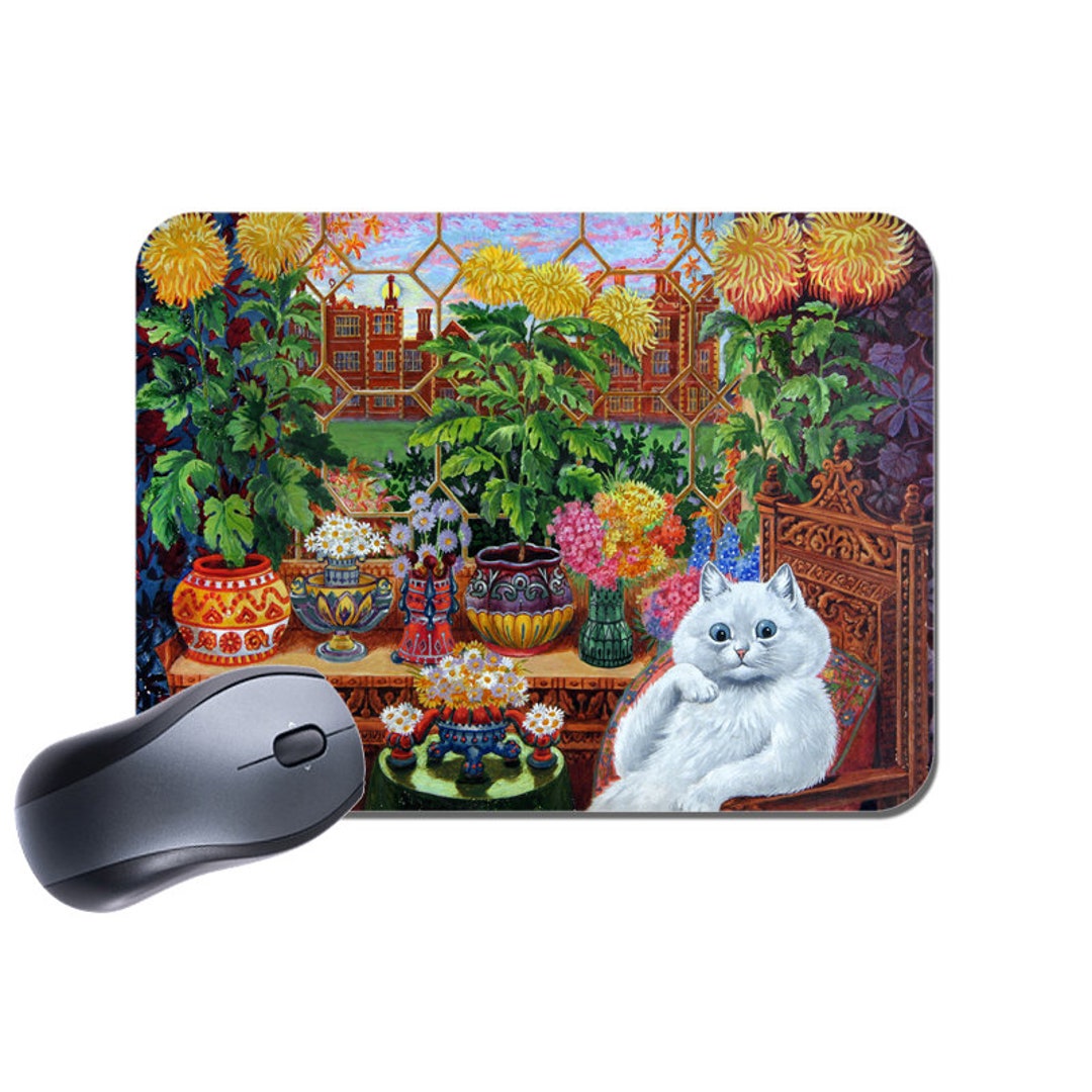 Louis Wain Psychedelic Cat Mouse Mat Mousepad. Master of Cat College ...