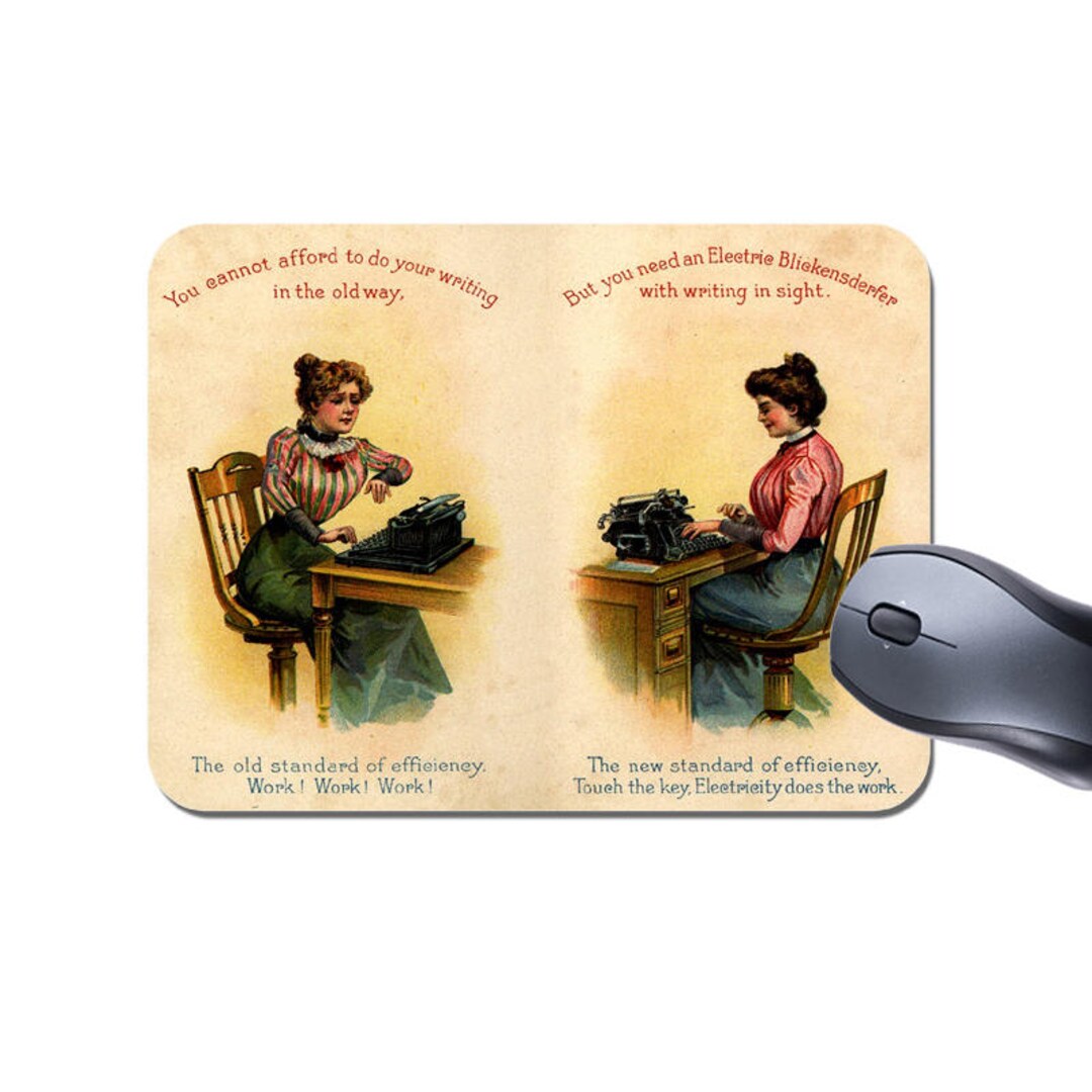Vintage Typewriter Advert Mouse Mat Mousepad. High Quality Classic ...