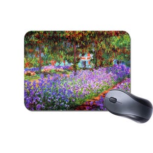 Claude Monet the Garden at Giverny Mouse Mat Mousepad. Fine | Etsy