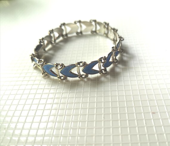 Volmer Bahner Denmark Scandinavian blue enamel sterli… - Gem