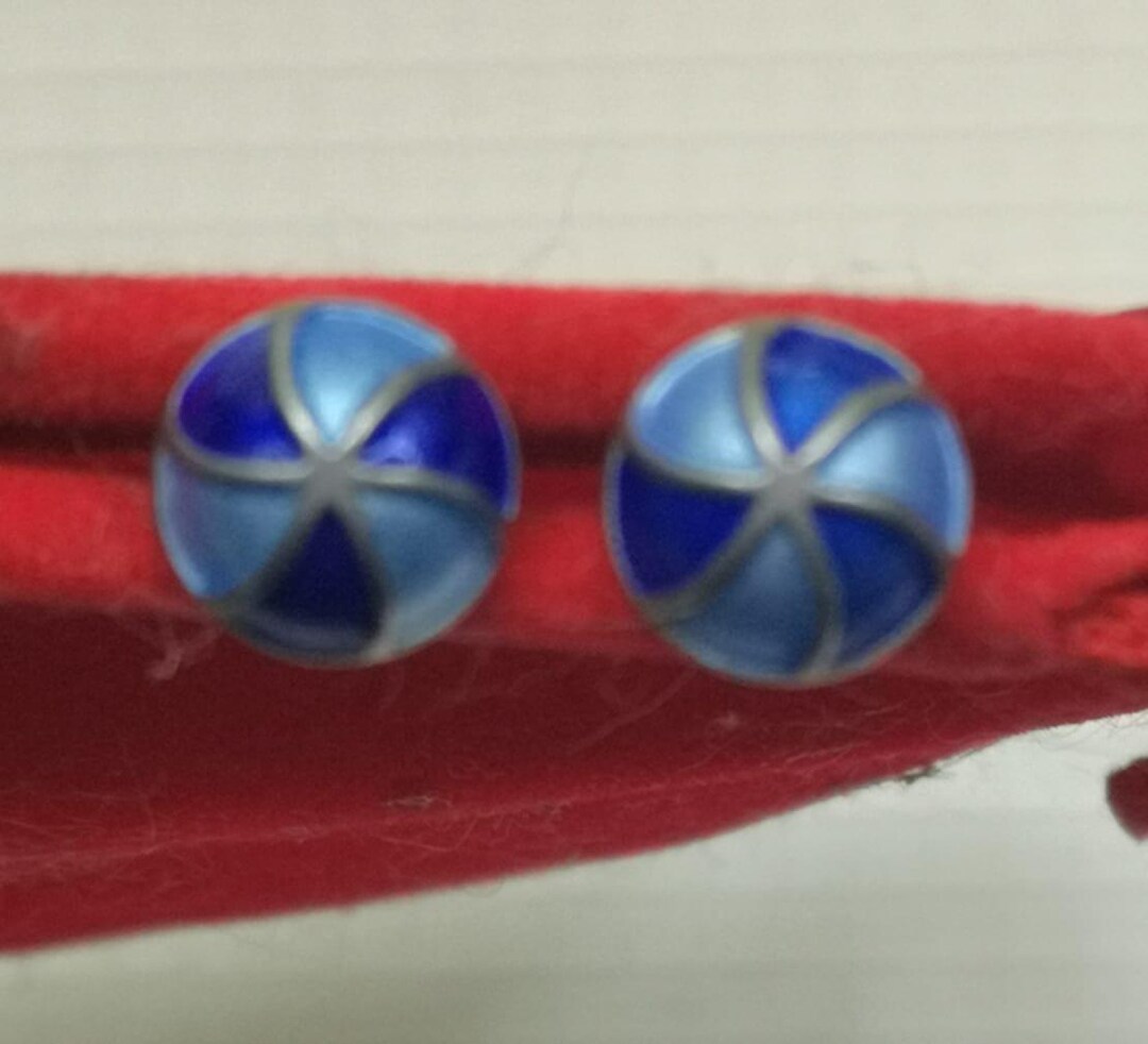 Cute Norway David Andersen Toril Bjorg Light Blue and Blue Enamel ...