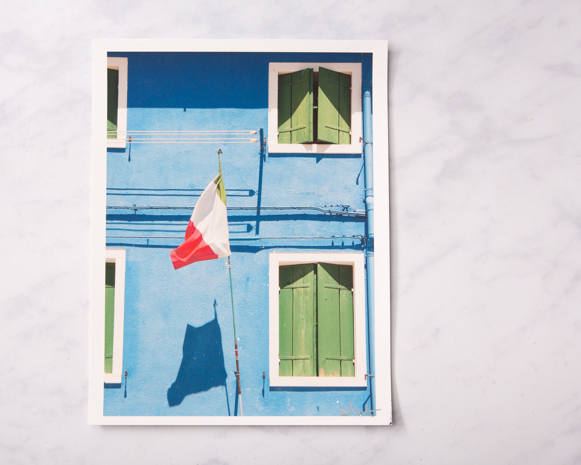 Italian Flag Burano, Venice, Italy Venezia, Italia 8.5x11 Print ...