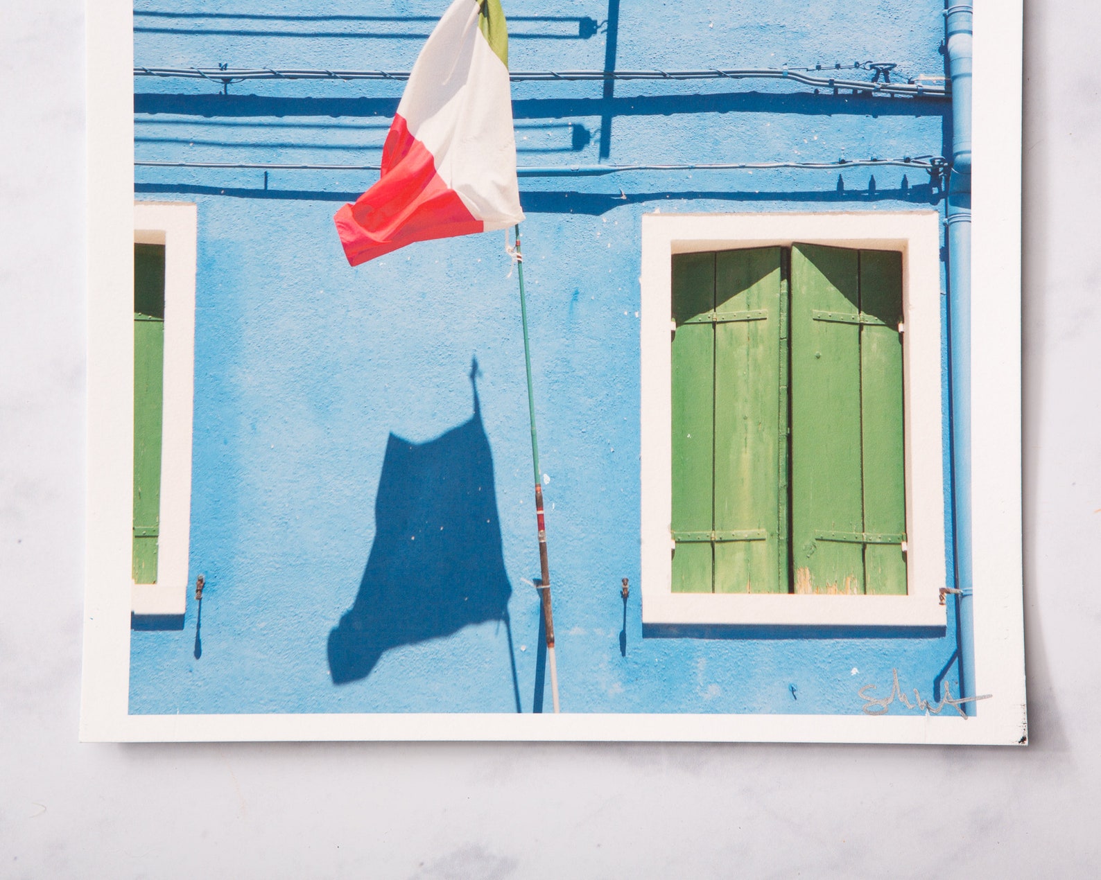 Italian Flag Burano, Venice, Italy Venezia, Italia 8.5x11 Print ...