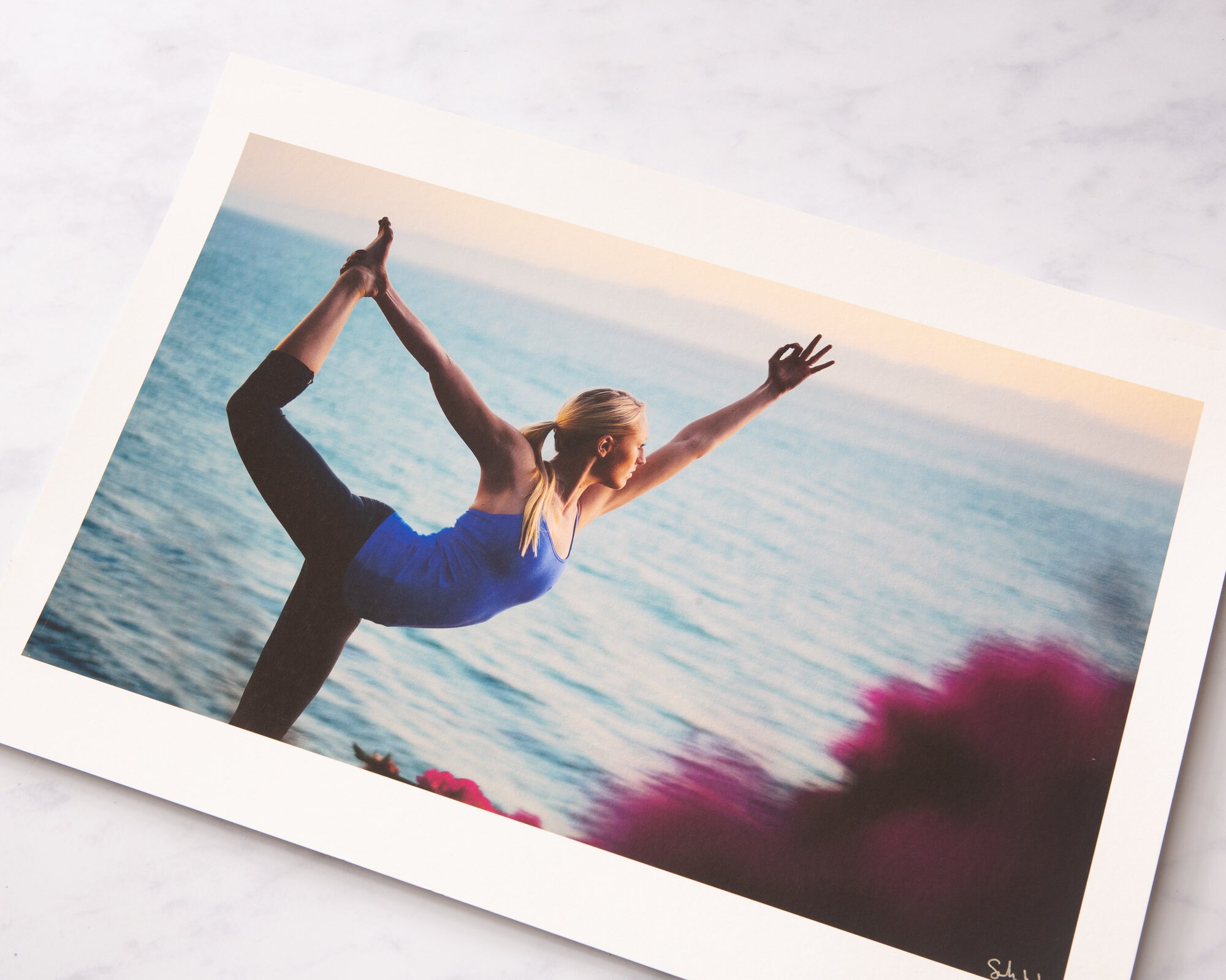 Yogini Dancer's Pose Over the Pacific Ocean Santa - Etsy