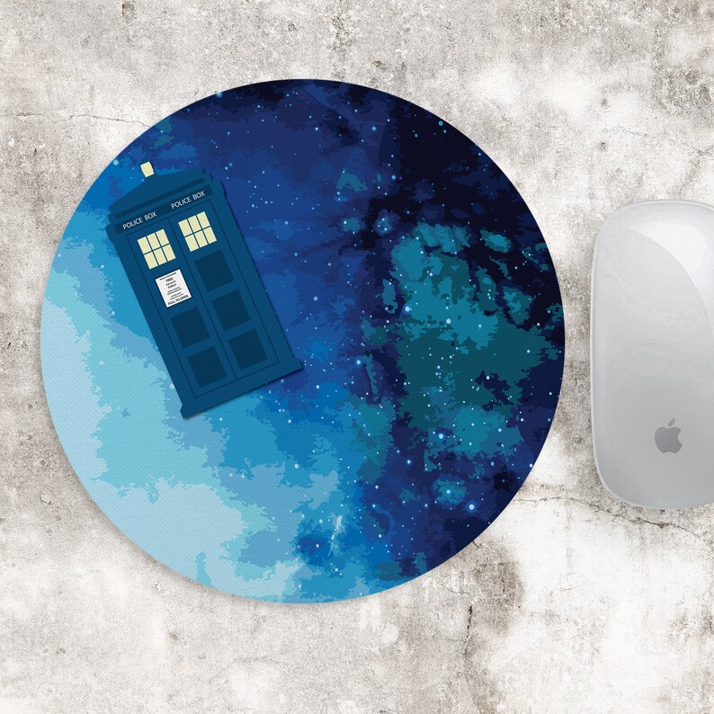 Doctor Who Mouse Pad Tardis Dr Who Mouse Pad Sci Fi for - Etsy