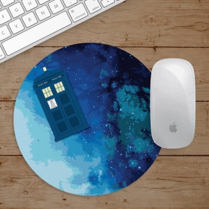 Doctor Who Mouse Pad Tardis Dr Who Mouse Pad Sci Fi for - Etsy