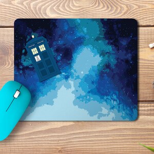Doctor Who Mouse Pad Tardis Dr Who Mouse Pad Sci Fi For | Etsy
