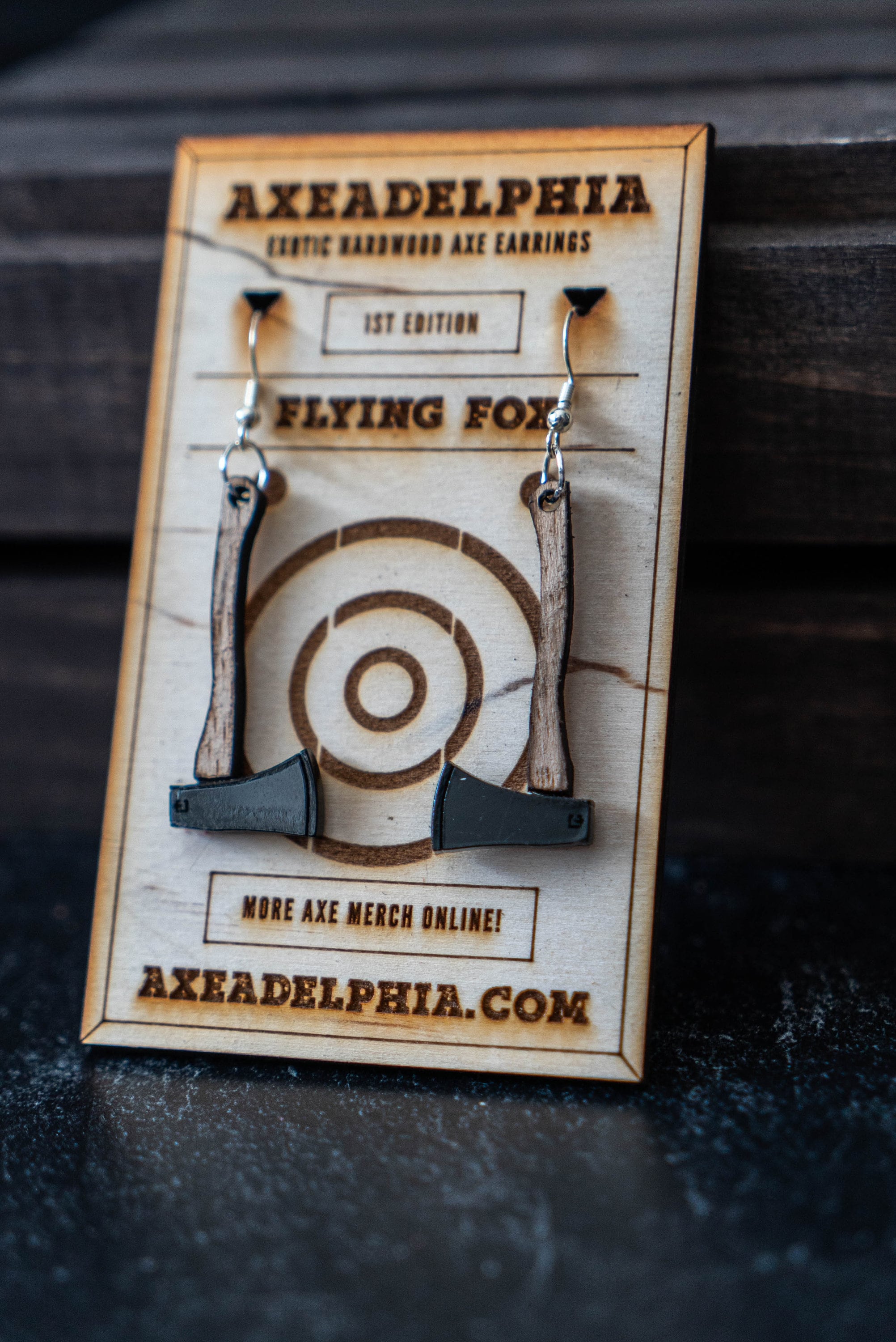 Flying Fox Throwing Axe Exotic Hardwood Earrings | Etsy