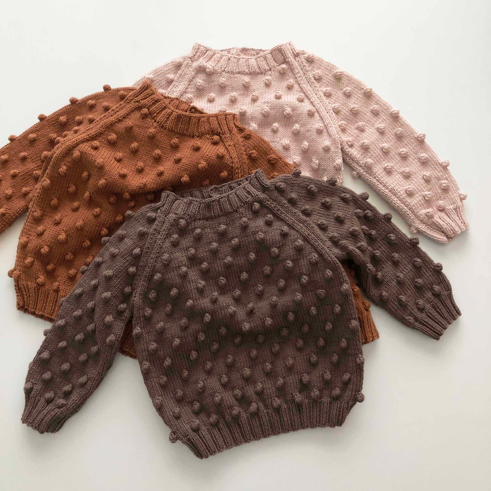 Hand Knitted Popcorn Sweater Handmade Popcorn Pullover | Etsy