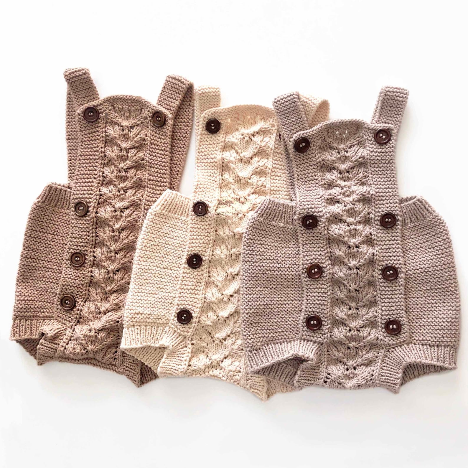 Hand Knitted Baby Romper 100% Organic Cotton Handmade - Etsy