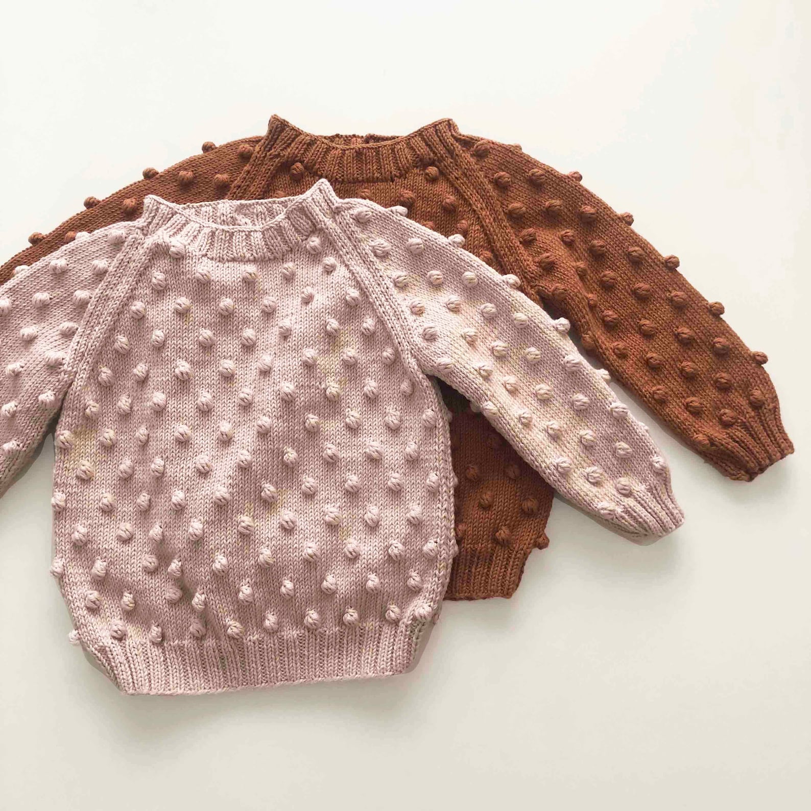 Hand Knitted Popcorn Sweater Handmade Popcorn Pullover | Etsy