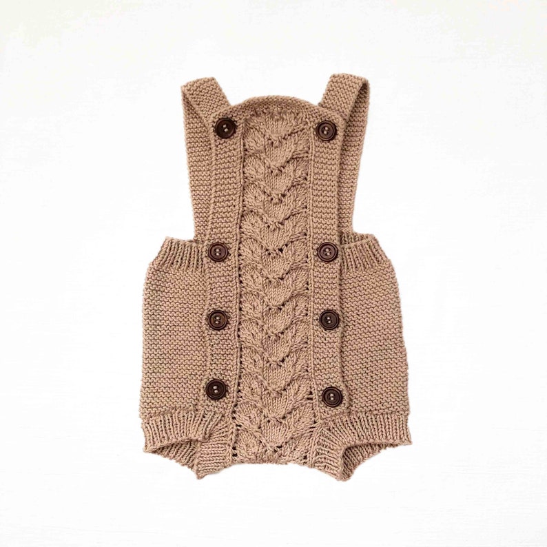 Hand Knitted Baby Romper, 100% Organic Cotton, Handmade - Pure, Natural ...