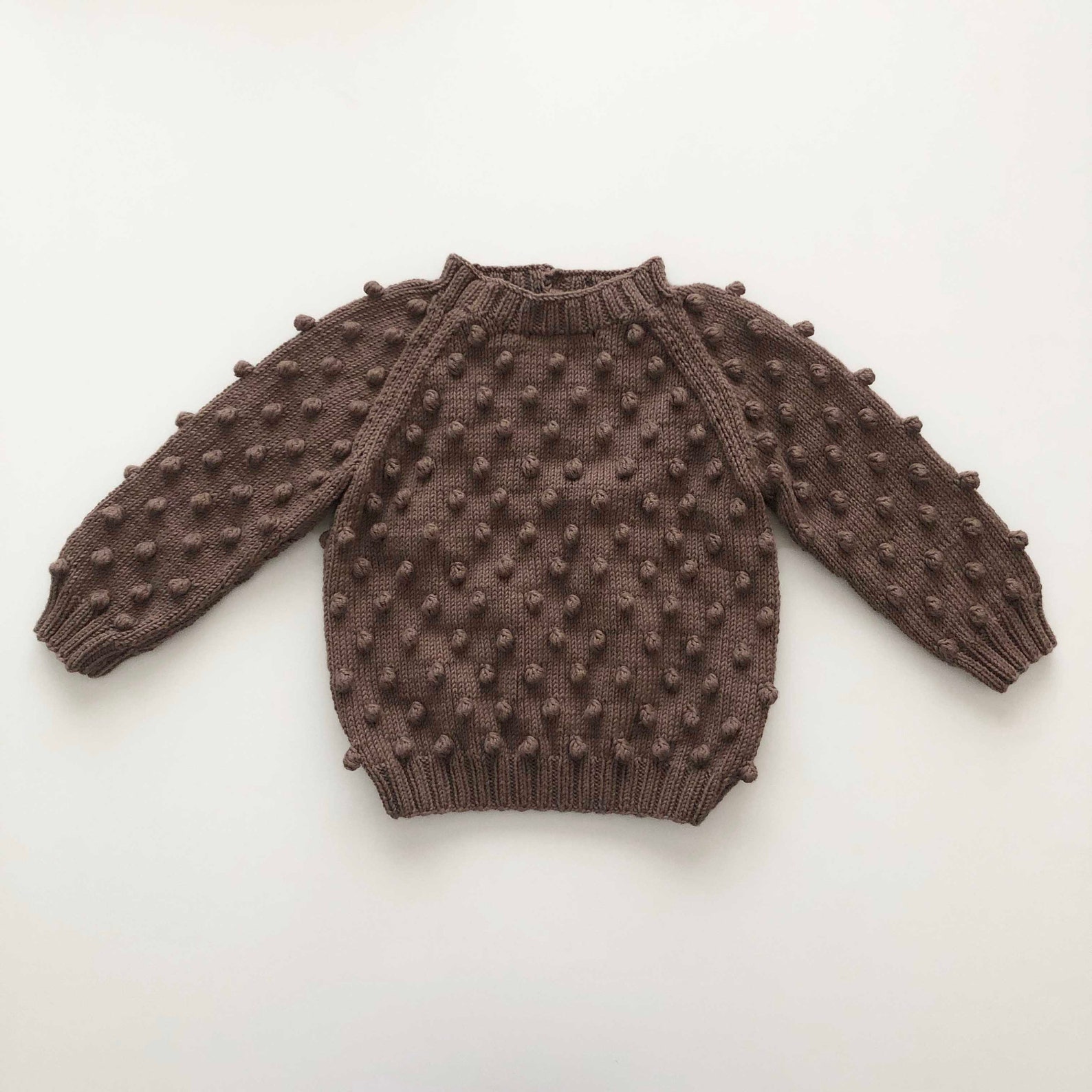 Hand Knitted Popcorn Sweater Handmade Popcorn Pullover | Etsy