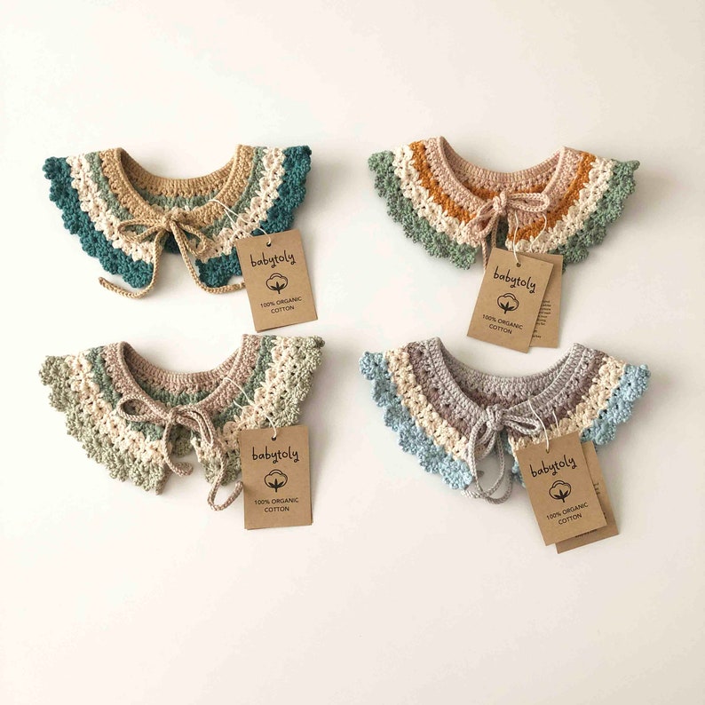 Handmade Kids Crochet Collars - Crochet Collar Baby / Kids - Handmade ...