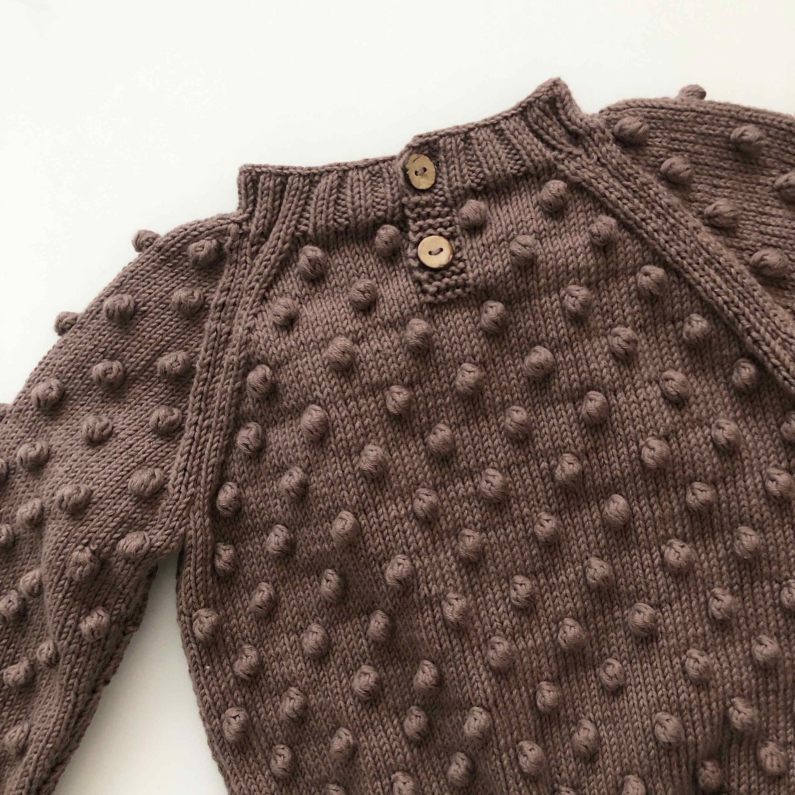 Hand Knitted Popcorn Sweater Handmade Popcorn Pullover | Etsy