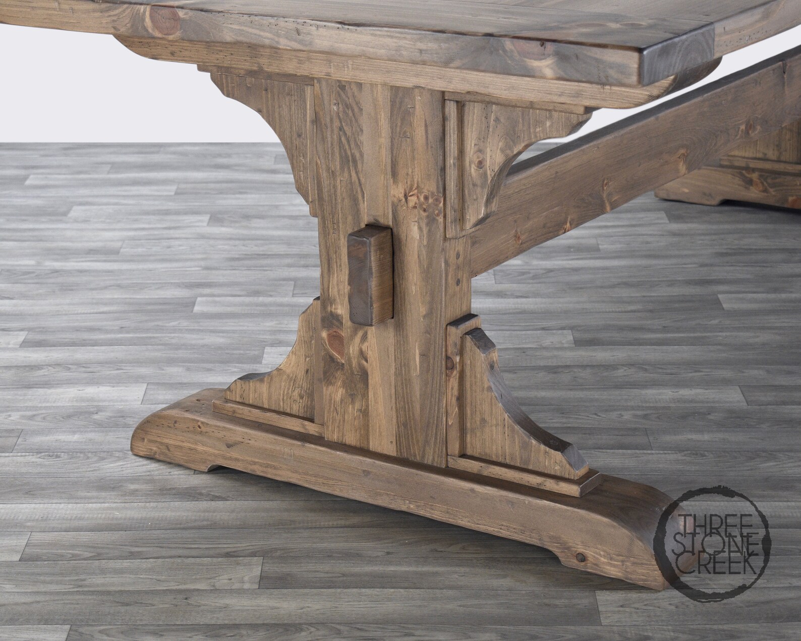 Hourglass Base Trestle Dining Table Three Stone Creek - Etsy