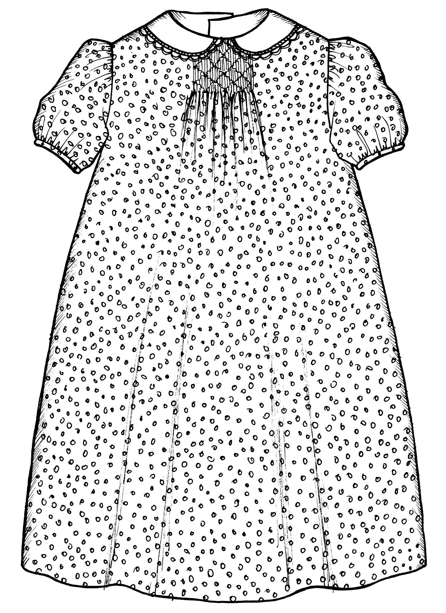 Smocked Baby Daygown PDF Sewing Pattern by Trudy Horne/collars, Etc ...