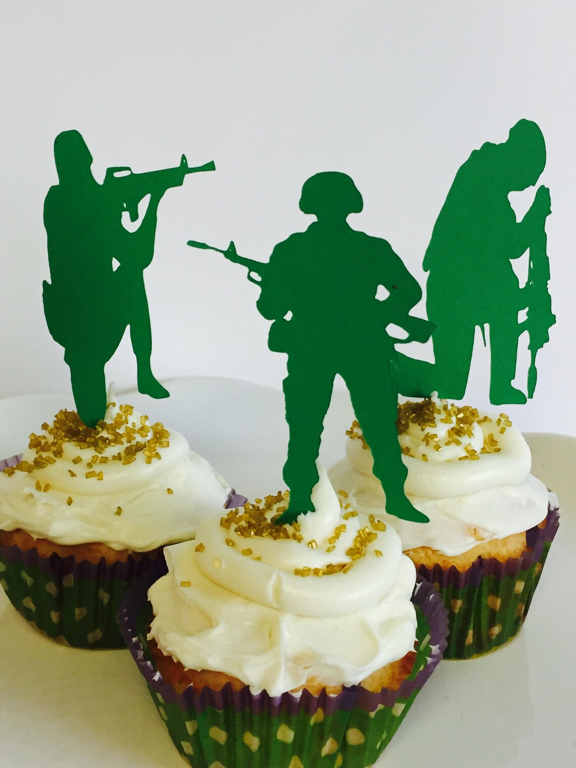 Jumbo Custom Made Army Soldier Cupcake Picks-birthday Cupcake Picks - Etsy