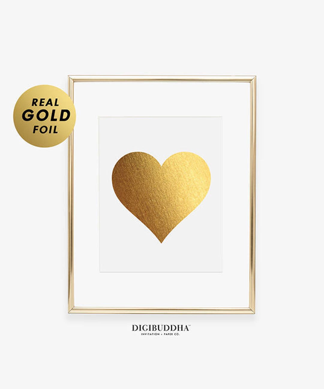 Heart Art Print for Wall, Gold Foil ART PRINT, Nursery Decor, Newlywed ...