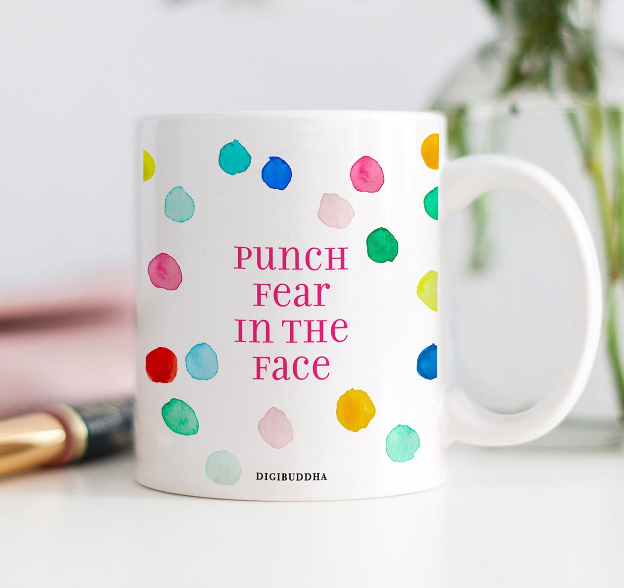 Punch Fear in the Face Mug Girl Power Fearless Fierce Mug - Etsy