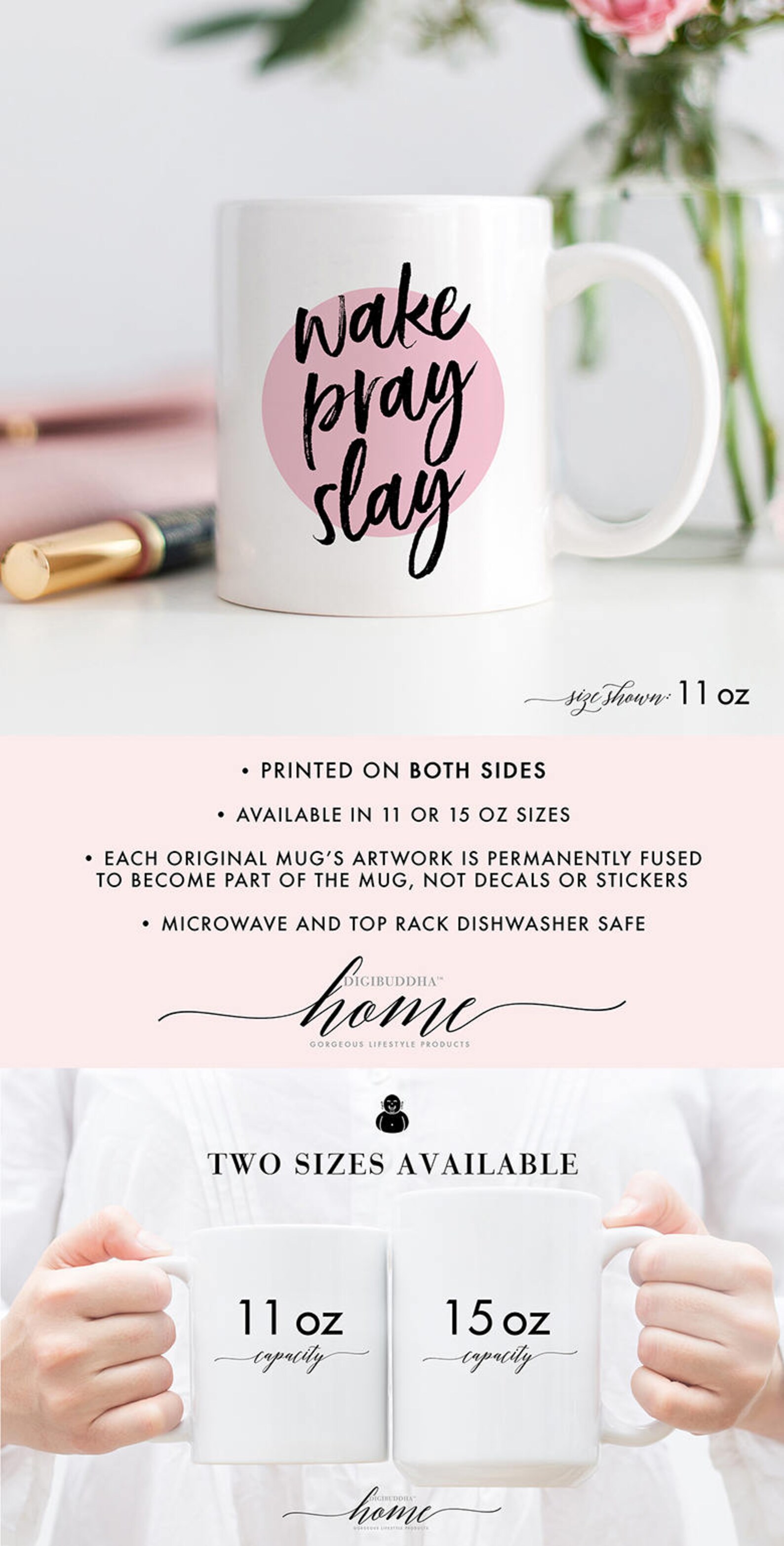 Wake Pray Slay Mug Slay Gift Idea for Her Ambitious Mug - Etsy
