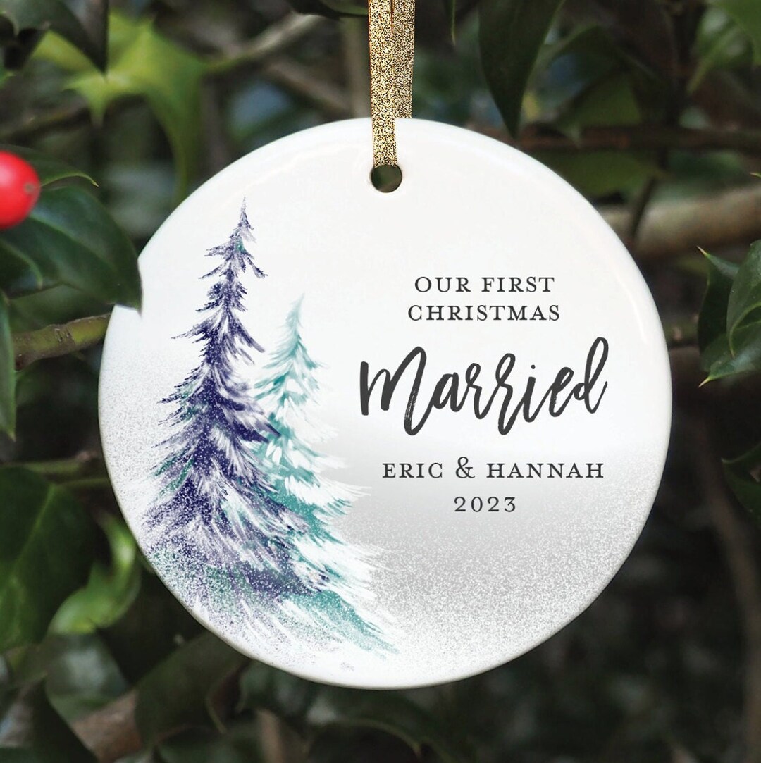 Our First Christmas Married Gift for Newlywed Couple, Best Wedding ...