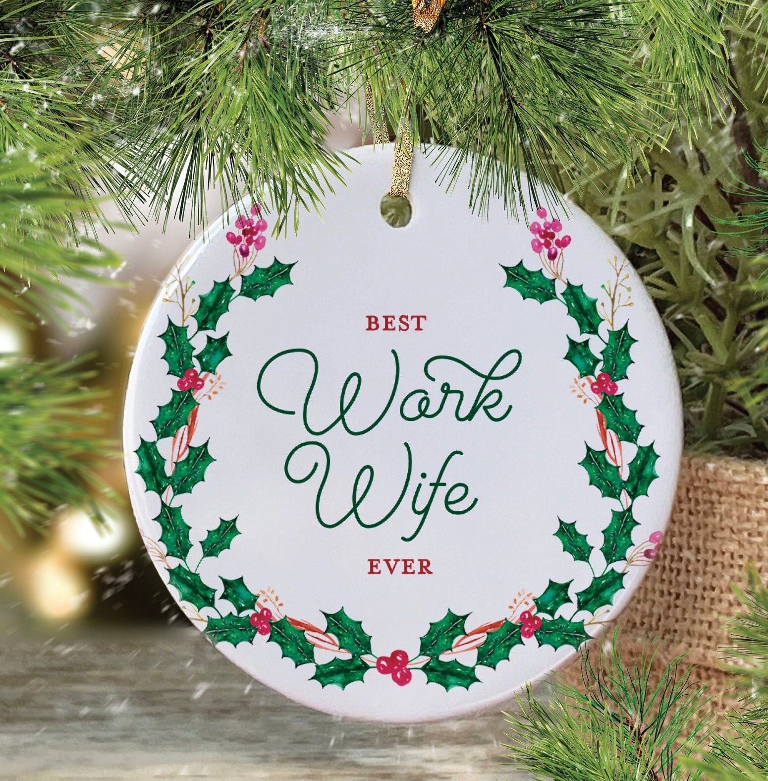 Work Wife Gift Work Wife Christmas Ornament Work Wife Gift - Etsy