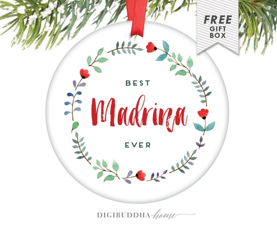 Madrina Ornament Spanish Godmother Ornament Personalized | Etsy